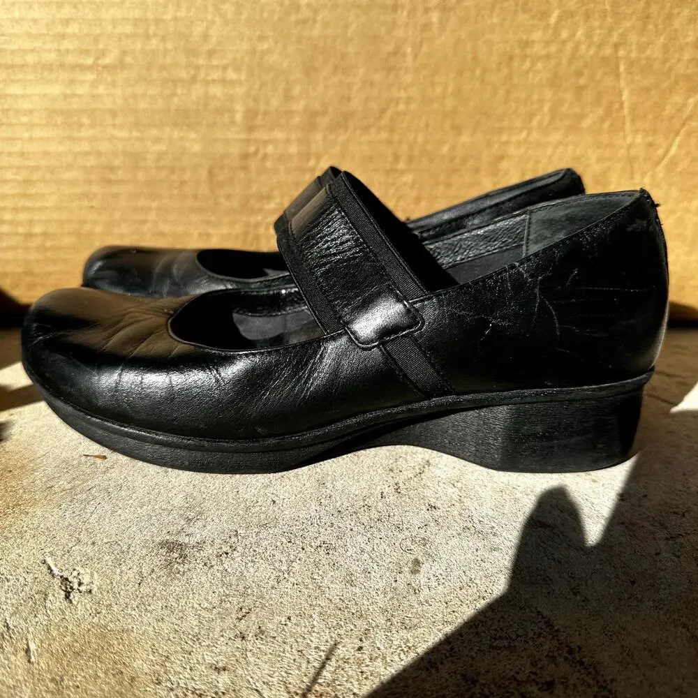 Dansko | Shoes | Dansko Lori Mary Jane Shoes Leather Heel Platform ...
